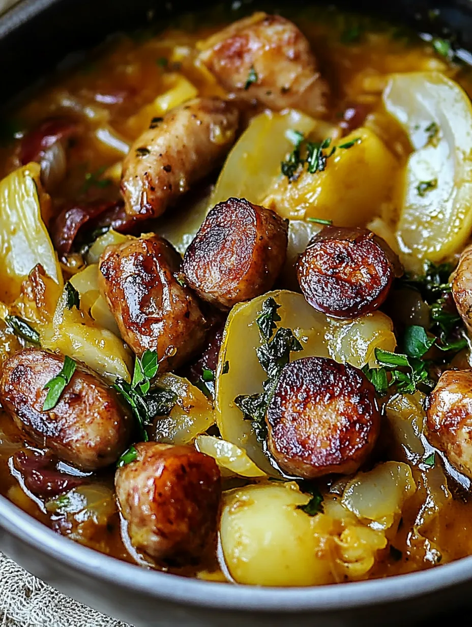 Chou Vert Braisé avec Saucisses de Poulet dans un Bol : Une Recette ...